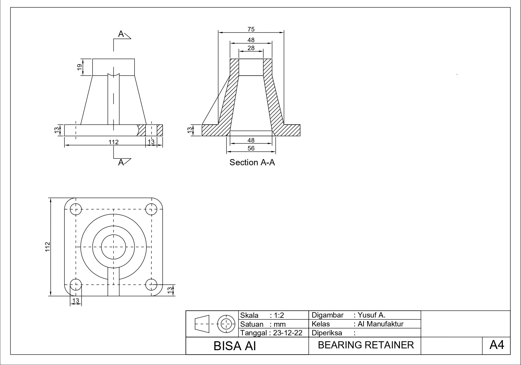 Portofolio Detail >> DESAIN BEARING - AUTOCAD