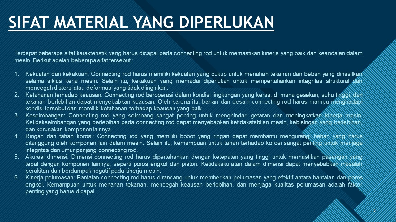 Portofolio Detail >> PEMILIHAN MATERIAL KOMPONEN CONNECTING ROD